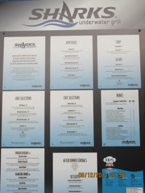 Sharks Underwater Grill at Seaworld